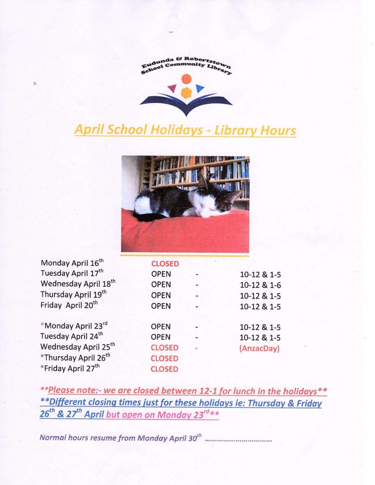 Library Times - April 2018 School Holidays - Valley of Hidden Treasures