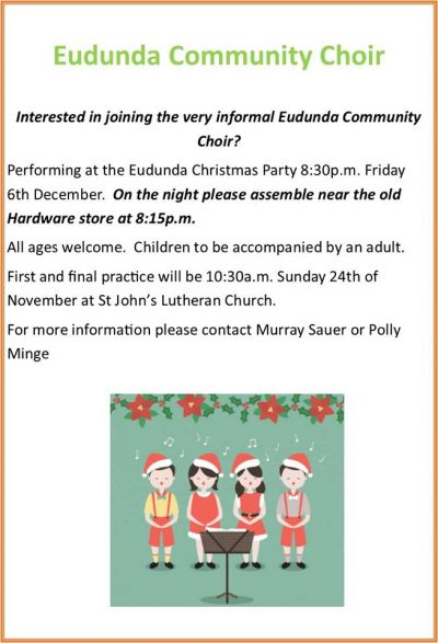 Join The Eudunda Community Choir On 6th Dec For Christmas - Valley of ...