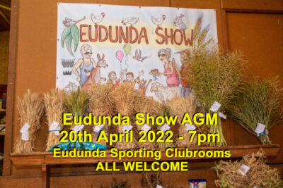 Eudunda Show AGM – 20th April 2022 - Valley of Hidden Treasures